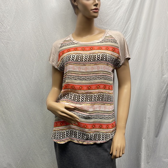 Carol Rose | Tops | Carol Rose Womens Print Front And Cream Back Top Sz ...